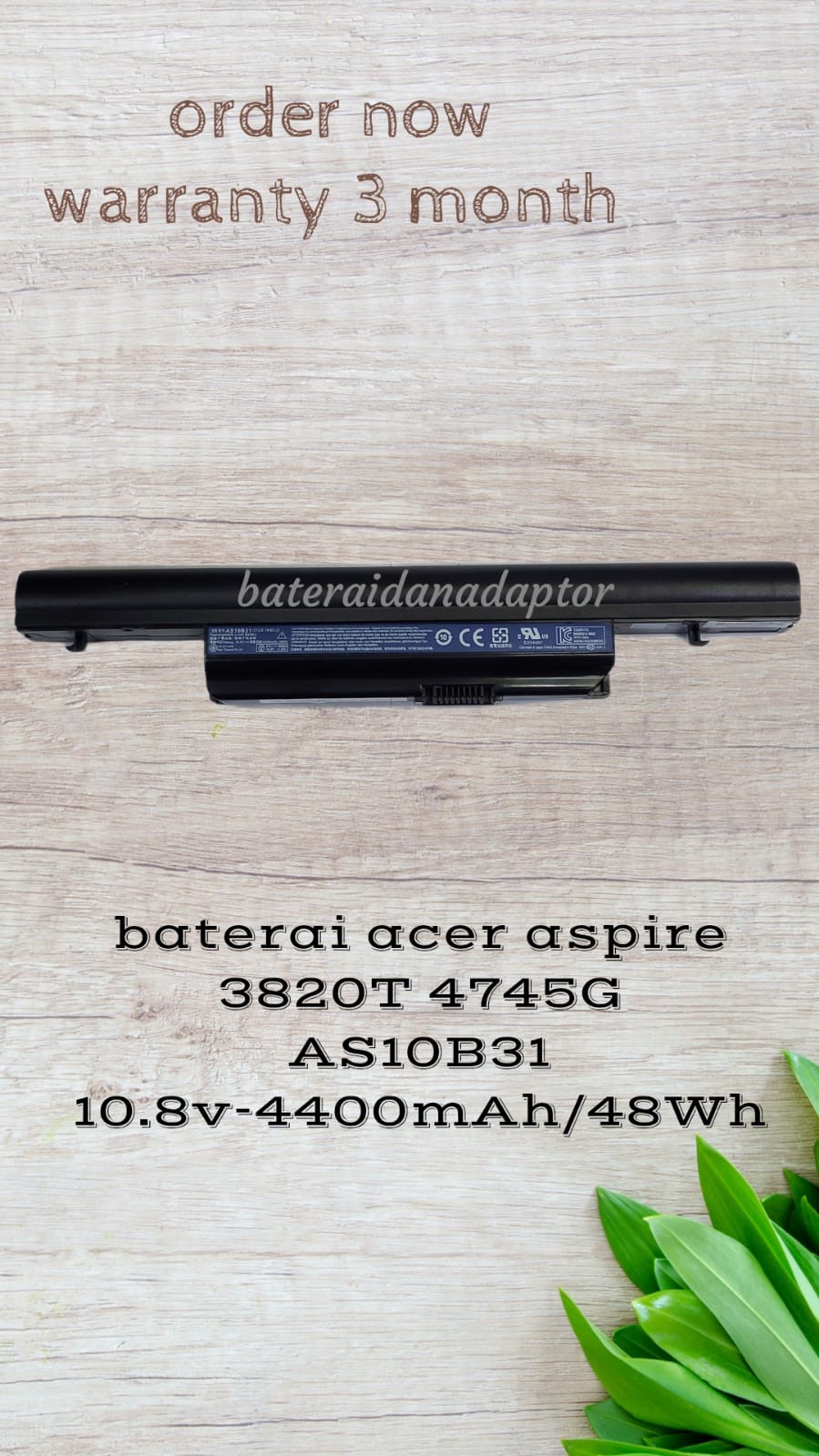 Baterai Acer Aspire 3820T 4745 Original | bateraidanadaptor