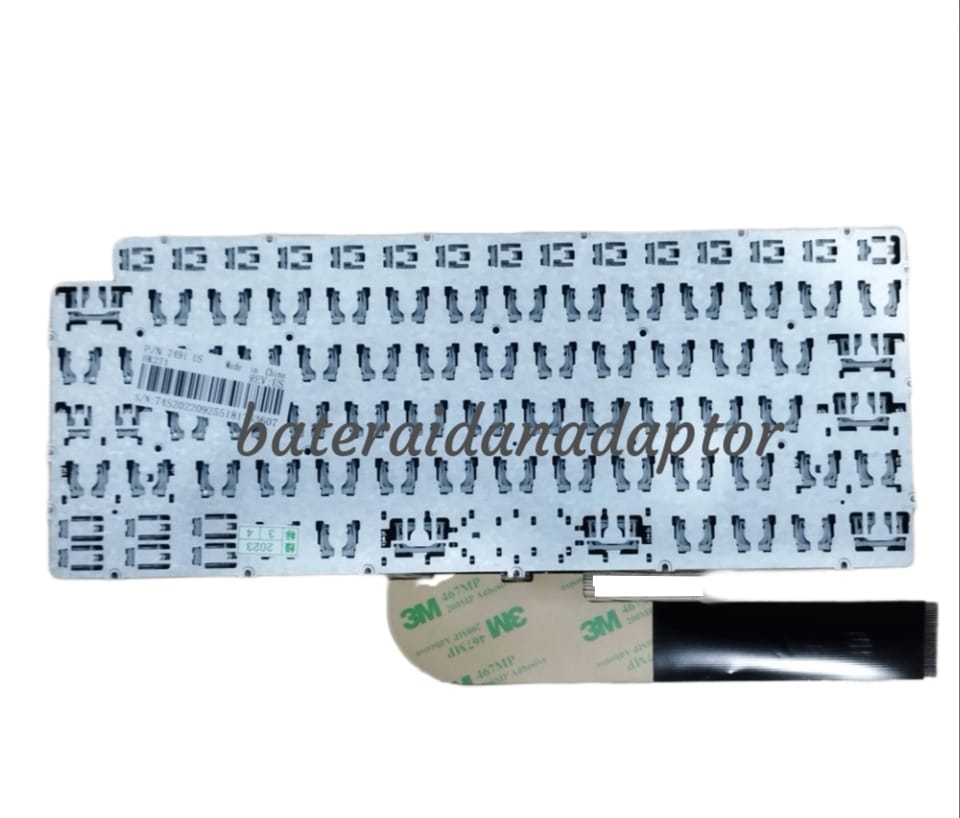 Keyboard Dell 3400 3410 3311 3301 7491 Non Backlight | bateraidanadaptor