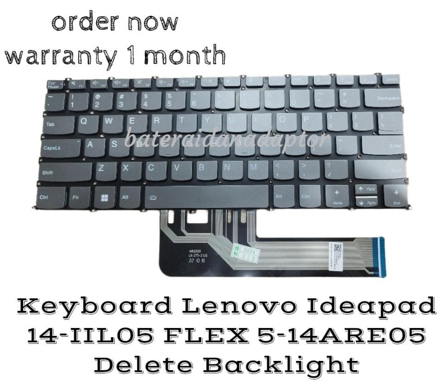 Keyboard Replacement Lenovo Ideapad 14-IIL05 Flex 5-14ARE05 Delete ...