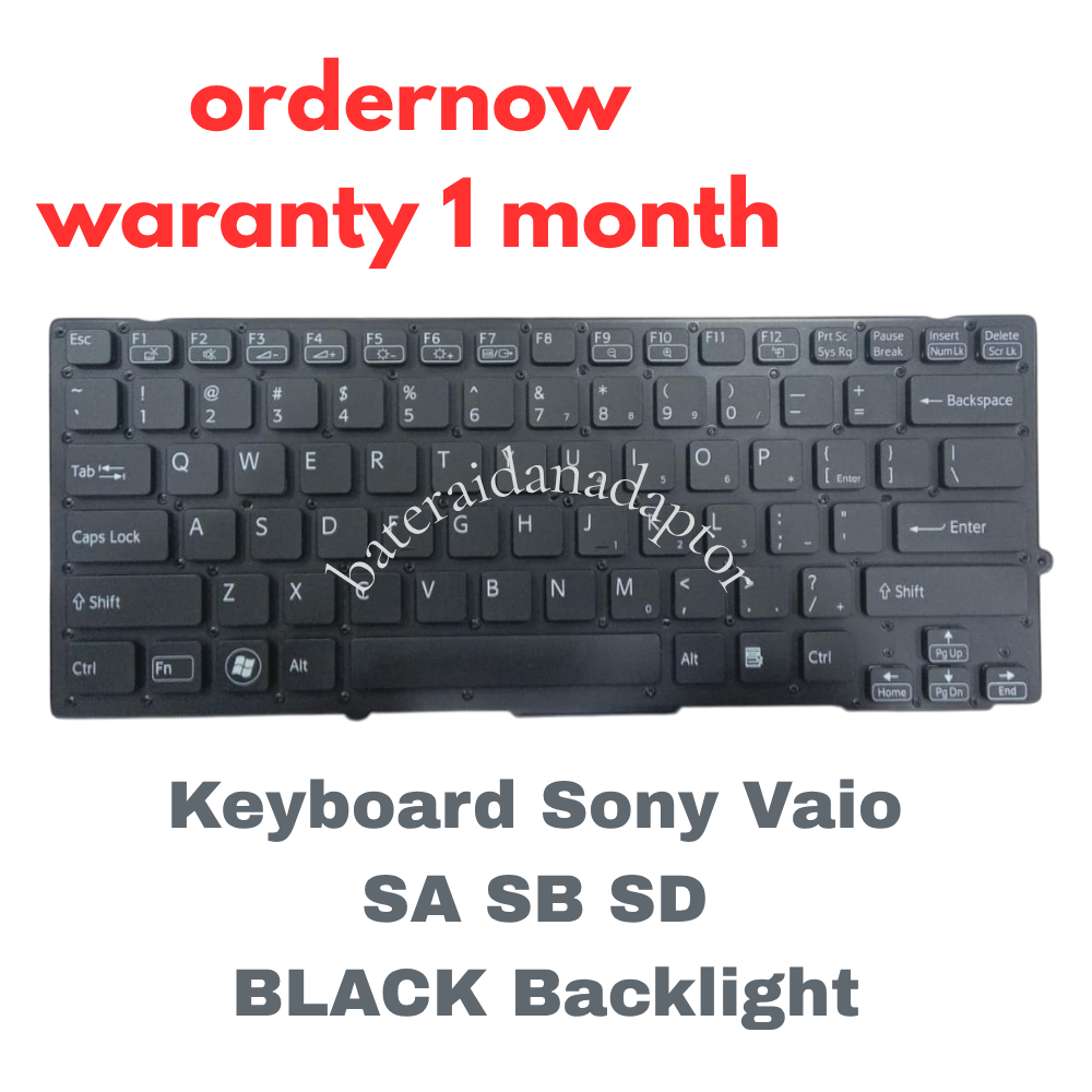 KEYBOARD Replacement SONY VAIO VPC-SA SB SD BLACK US With Backlight NEW ...
